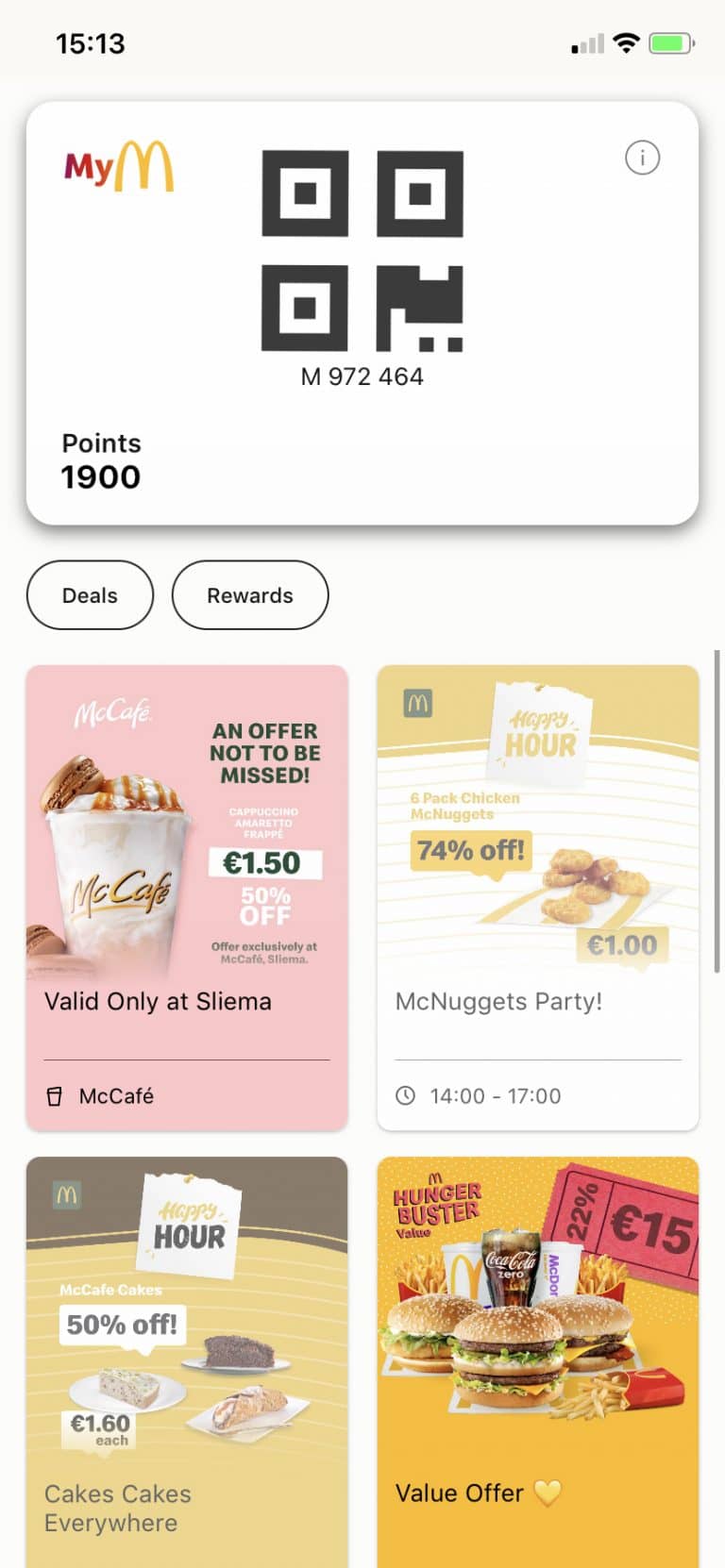 My M rewards - McDonald's